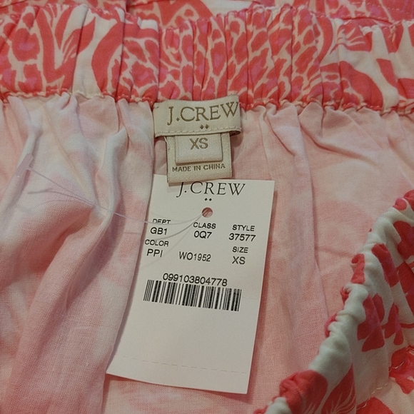 J. Crew | Skirts | J Crew Pink Floral Cotton Mini | Poshmark